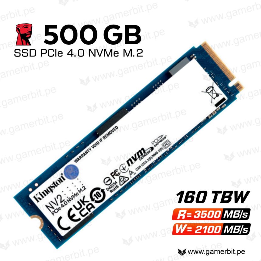 Kingston NV2 500GB SSD PCIe 4.0 NVMe Gen 4x4 | Gamerbit