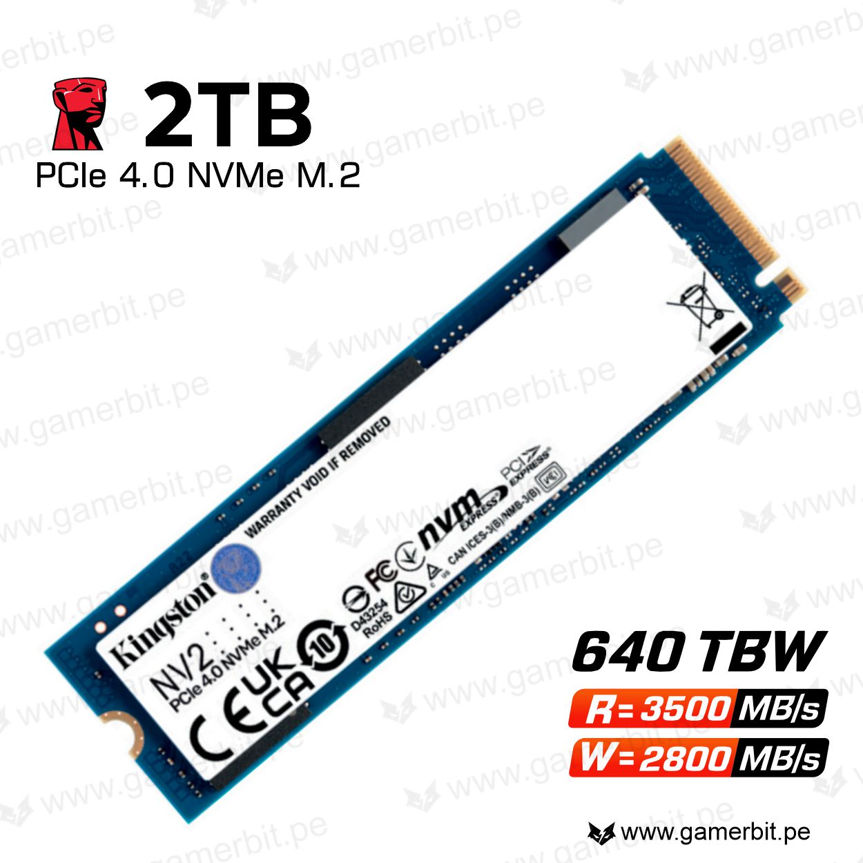 Kingston NV2 2TB SSD PCIe 4.0 NVMe Gen 4x4 | Gamerbit